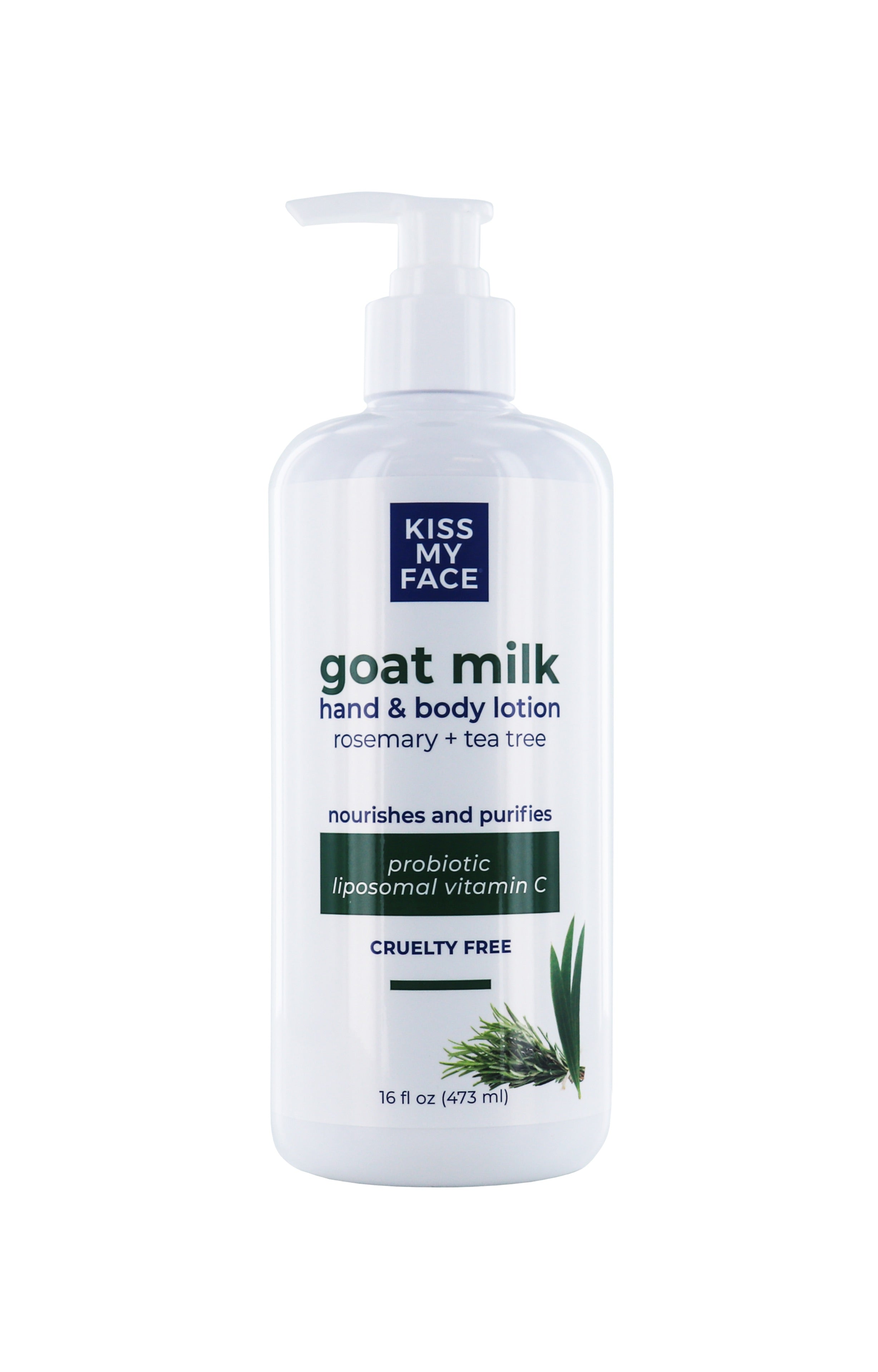 Goat Milk Hand And Body Lotion Rosemary Tea Tree Kiss My Face